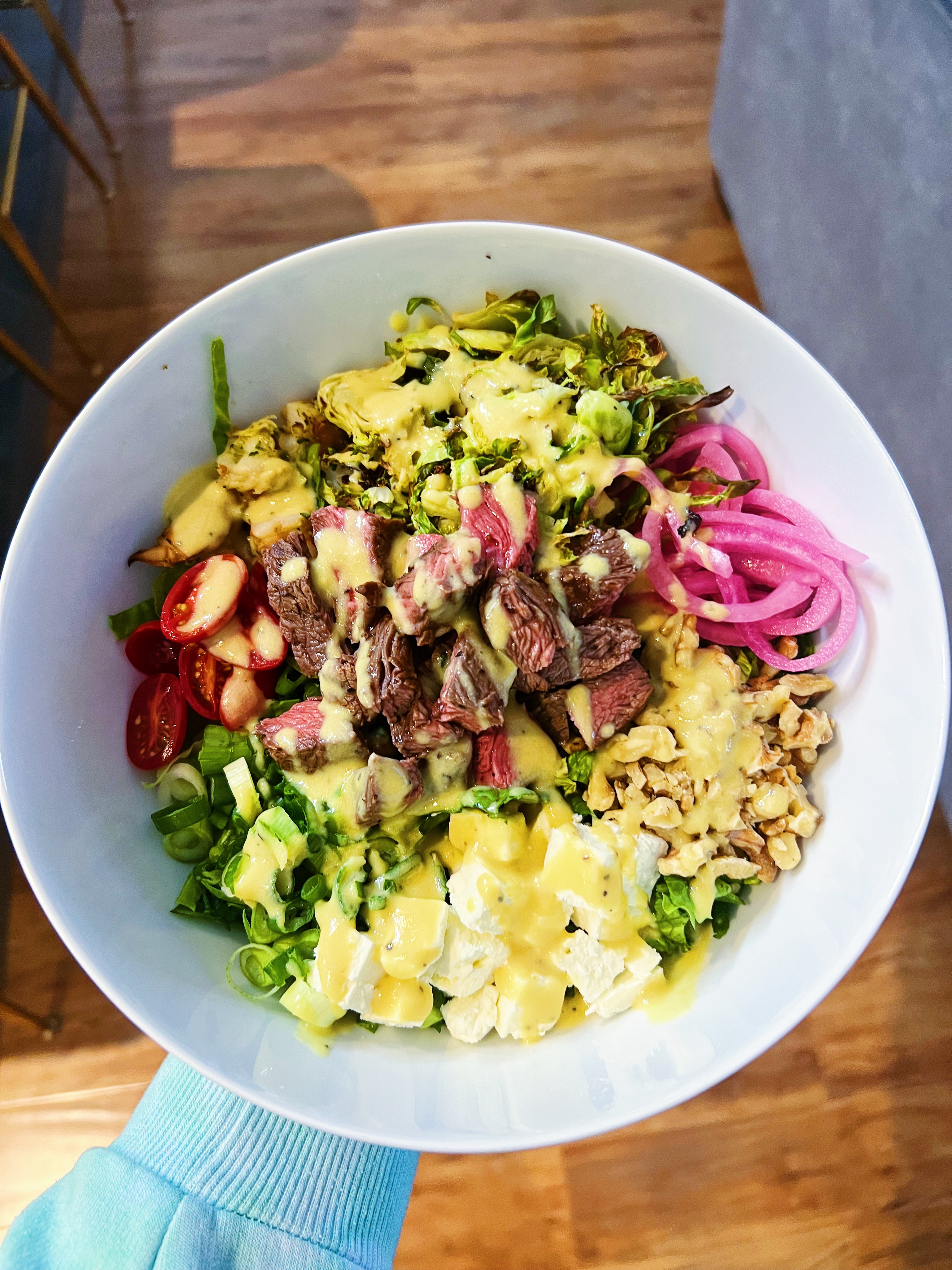 Loaded Steak Salad with Dijon Dressing – Aly Eats Food